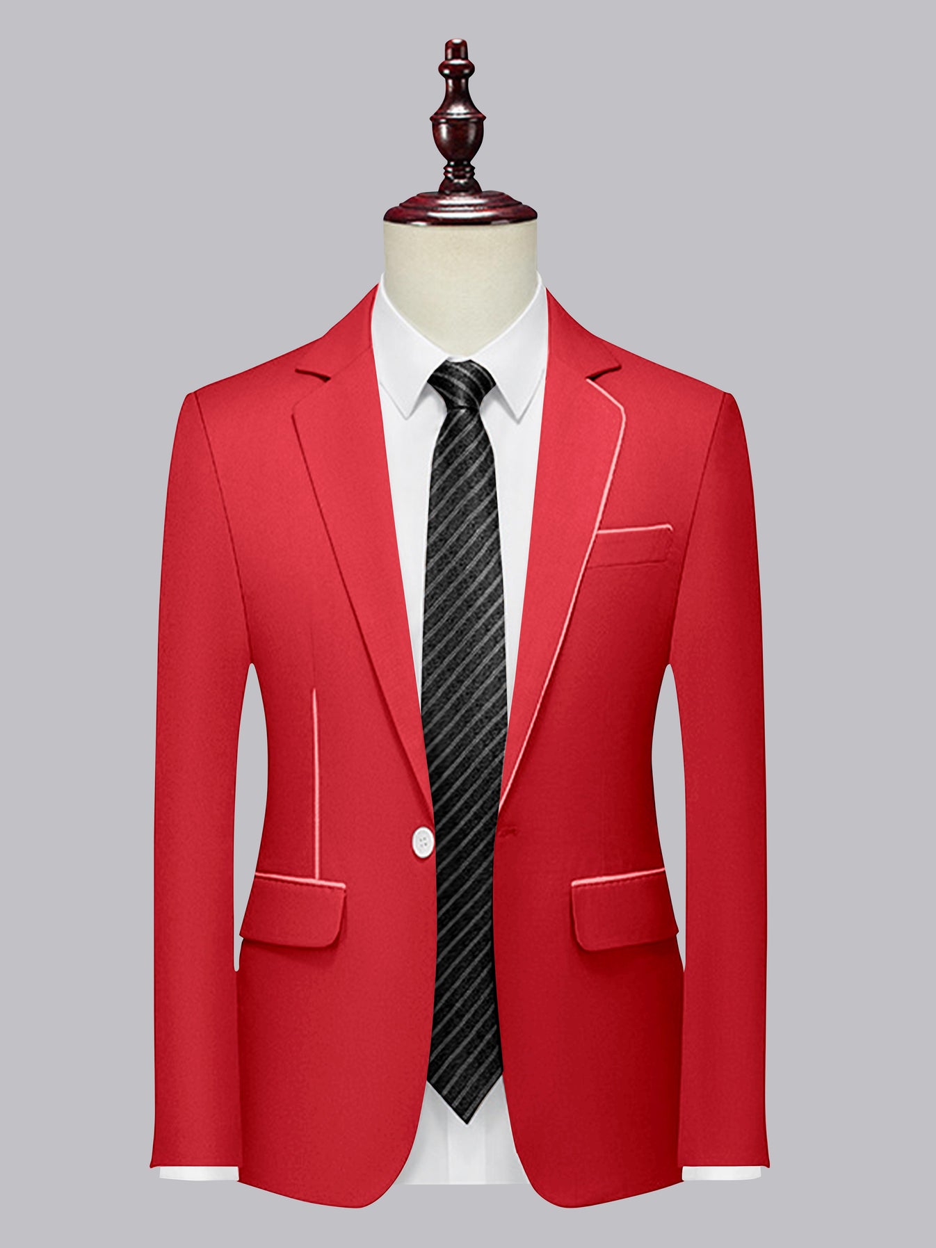 Chic Single Breasted Notch Lapel Men's Suit Jacket For Causal Wear ...